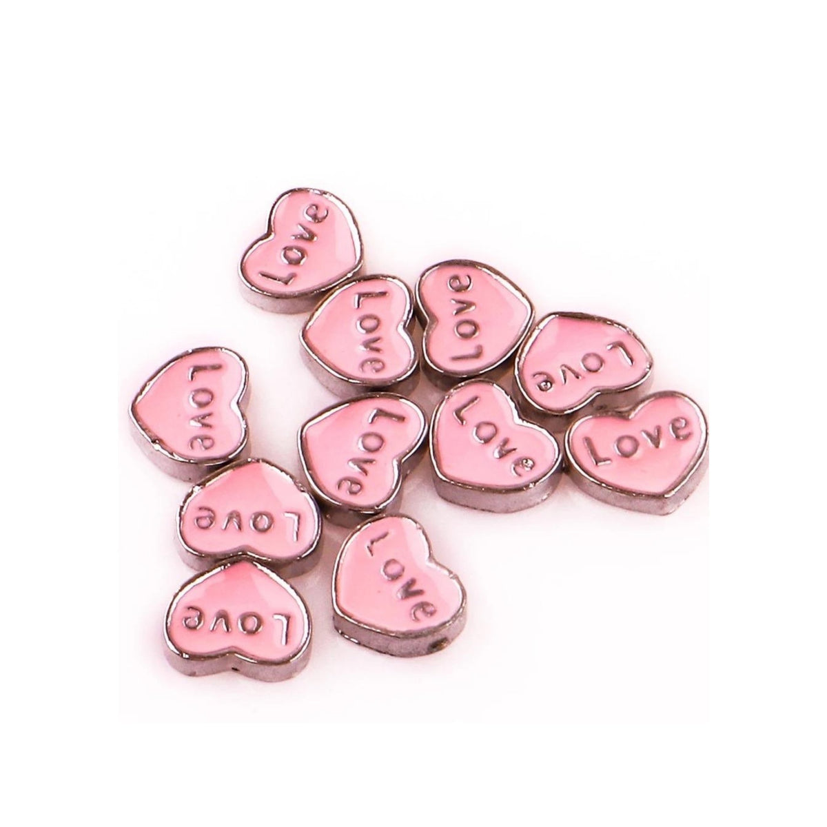 Pink Love Heart Memory Locket Charm – The Little Jewellery Company